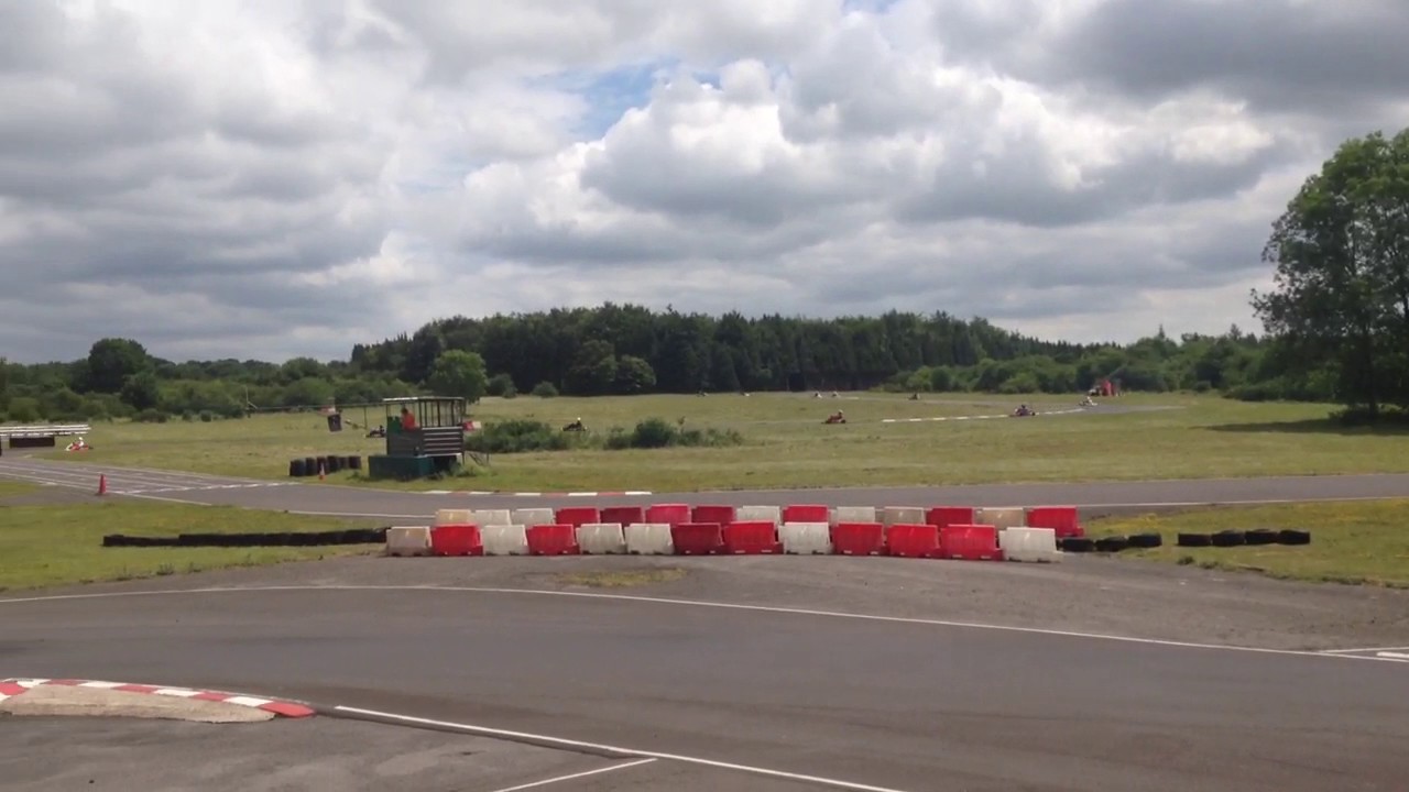 Karting at forest edge race track - YouTube