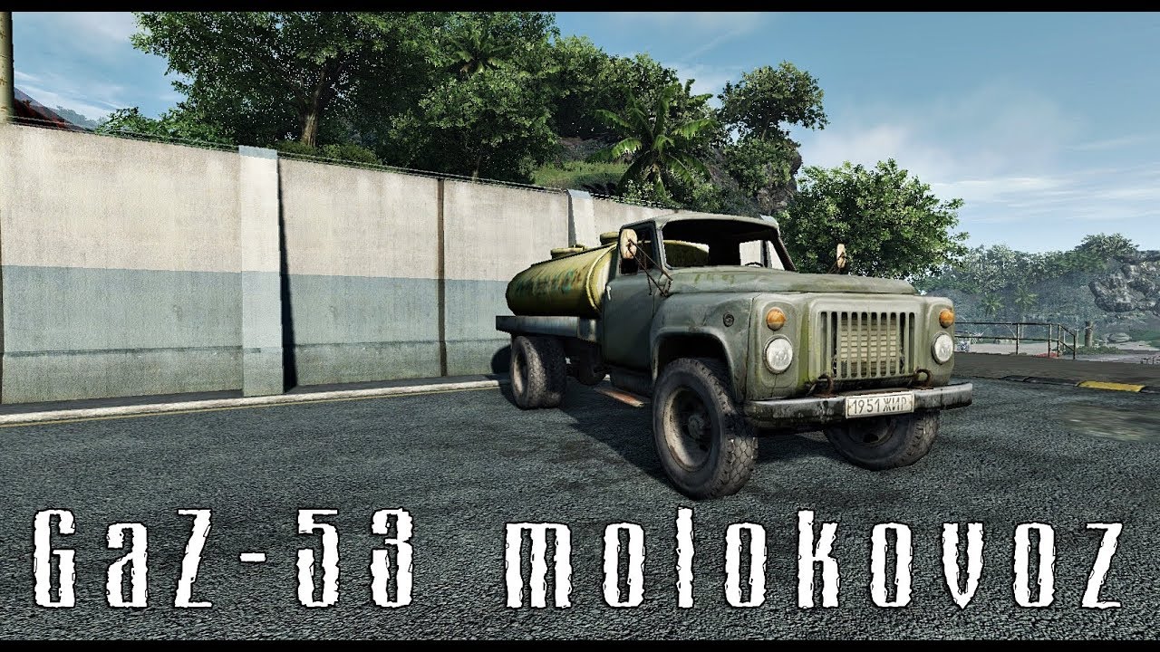 CryEngine 2 - Тест грузовика Газ 53 молоковоз(beta 1.0) из STALKER`а ...