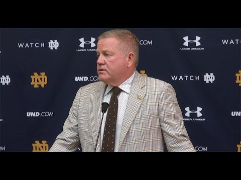 Brian Kelly talks Brandon Wimbush, Kevin Stepherson - YouTube