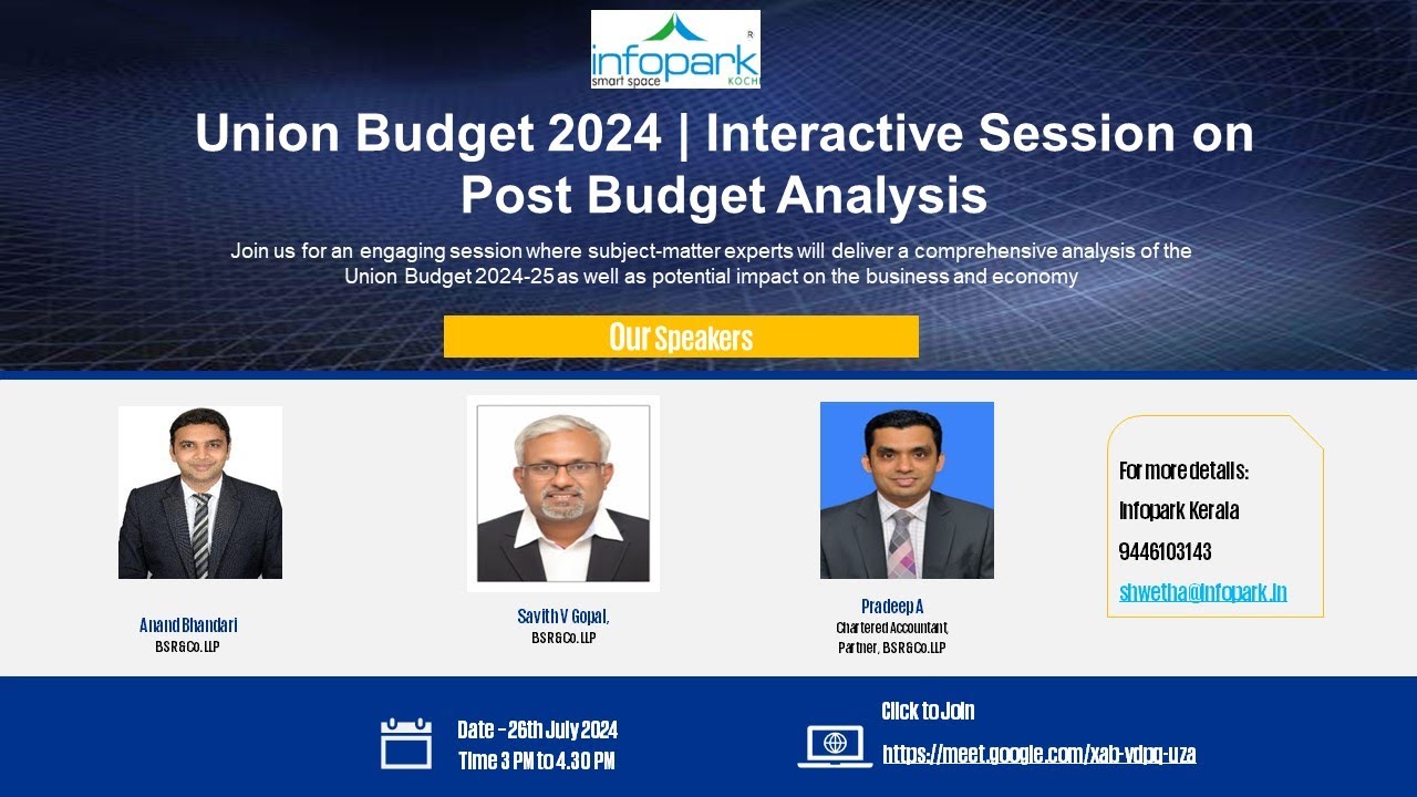 Union Budget 2024 | Interactive Session on Post Budget Analysis - YouTube