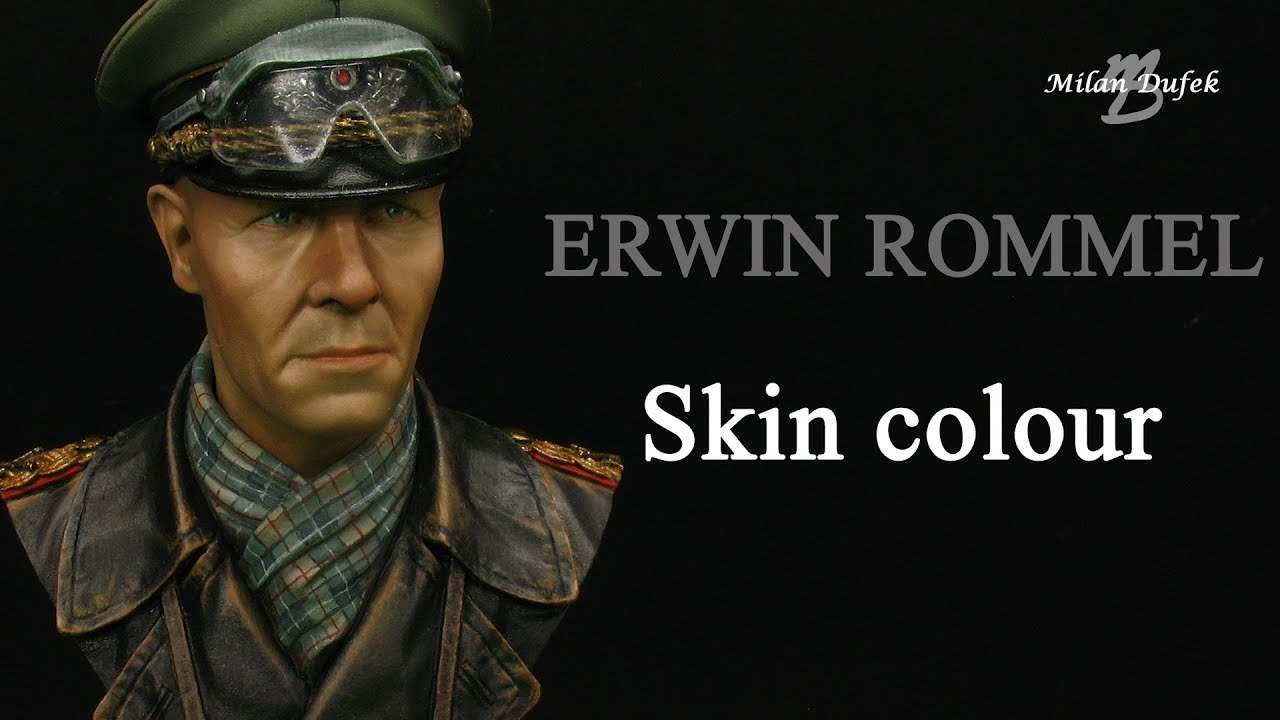 Erwin Rommel - painted bust - The face - YouTube
