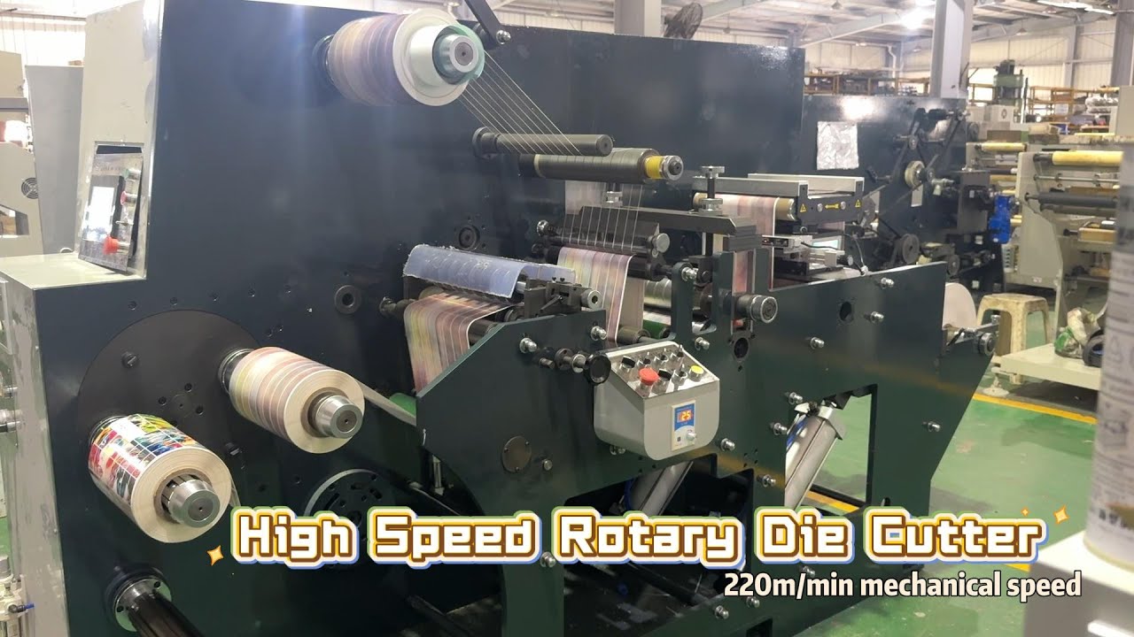 High Speed Rotary Die Cutting and Slitting Machine - YouTube