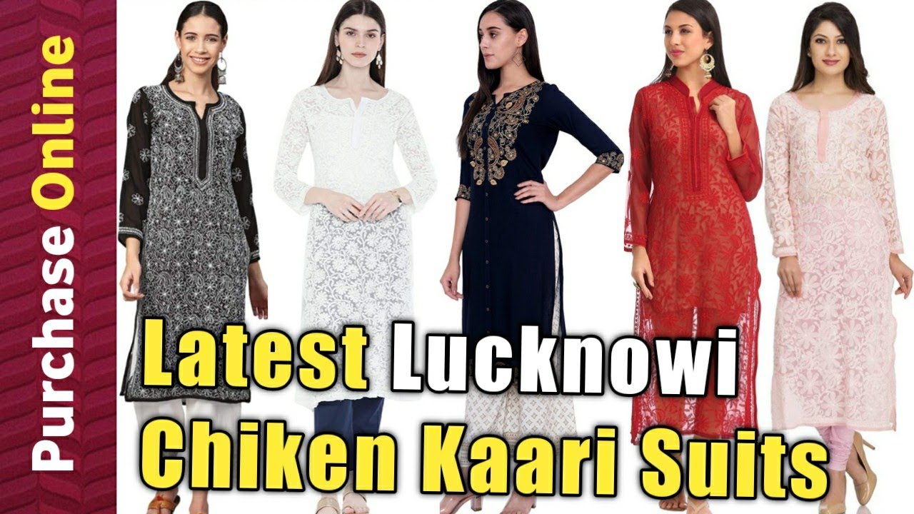 Best Lucknowi Embroidery Suits | Latest Lucknowi Suits Design for Girls ...