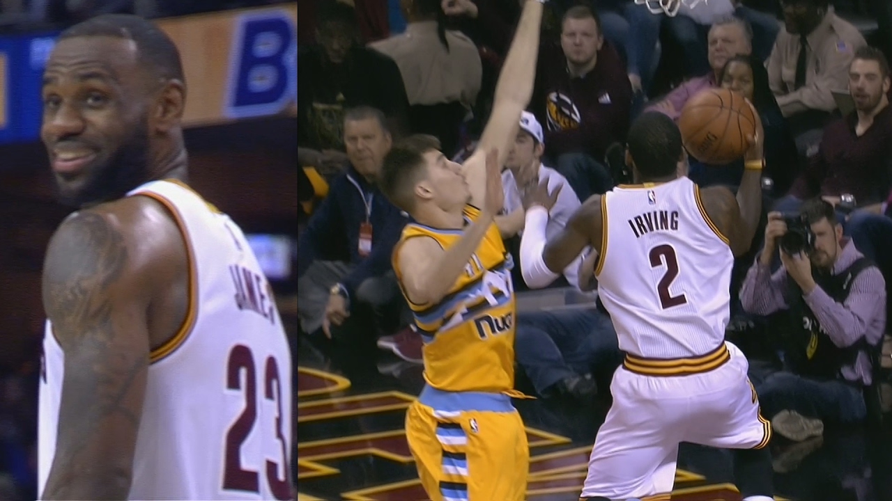 LeBron James' Lob Pass Goes In! Kyrie Irving Crazy Layup! Nuggets vs ...