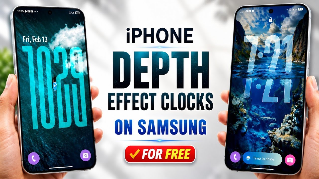 🔥 Enable Depth Effect Clock on Samsung Lock Screen | FREEE - YouTube