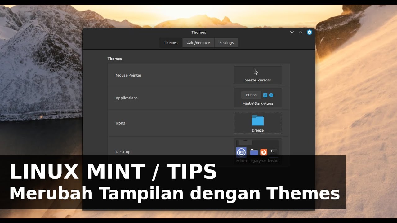 Belajar Linux Mint Cinnamon 21.1 Vera - Mengubah Tampilan dengan Themes - YouTube
