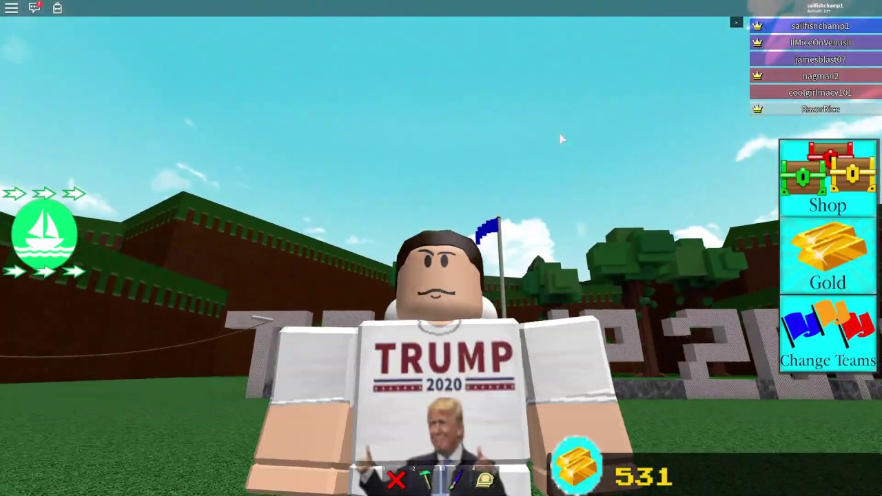Trump 2020 sign in roblox (Build a boat for treasure) - YouTube