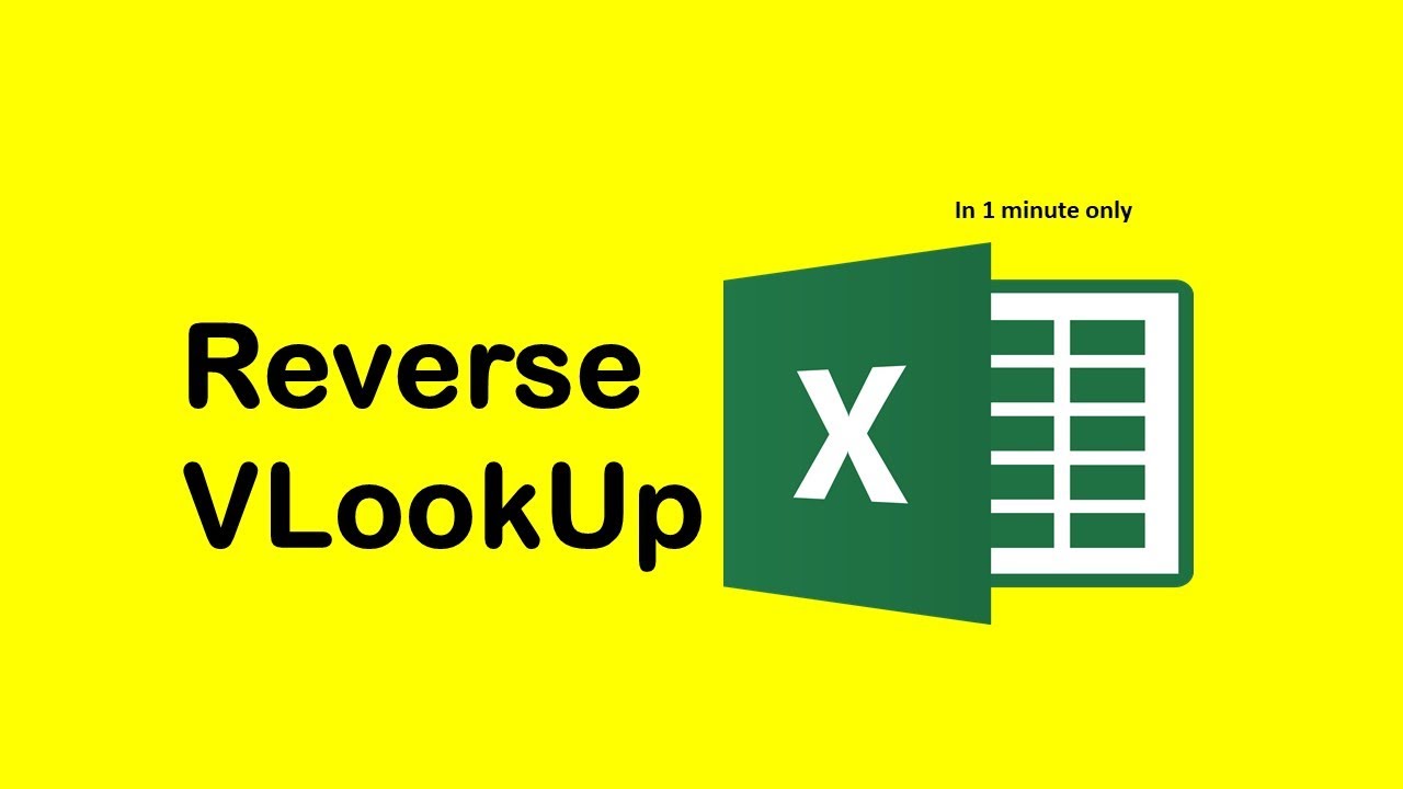 Excel Reverse Vlookup Youtube