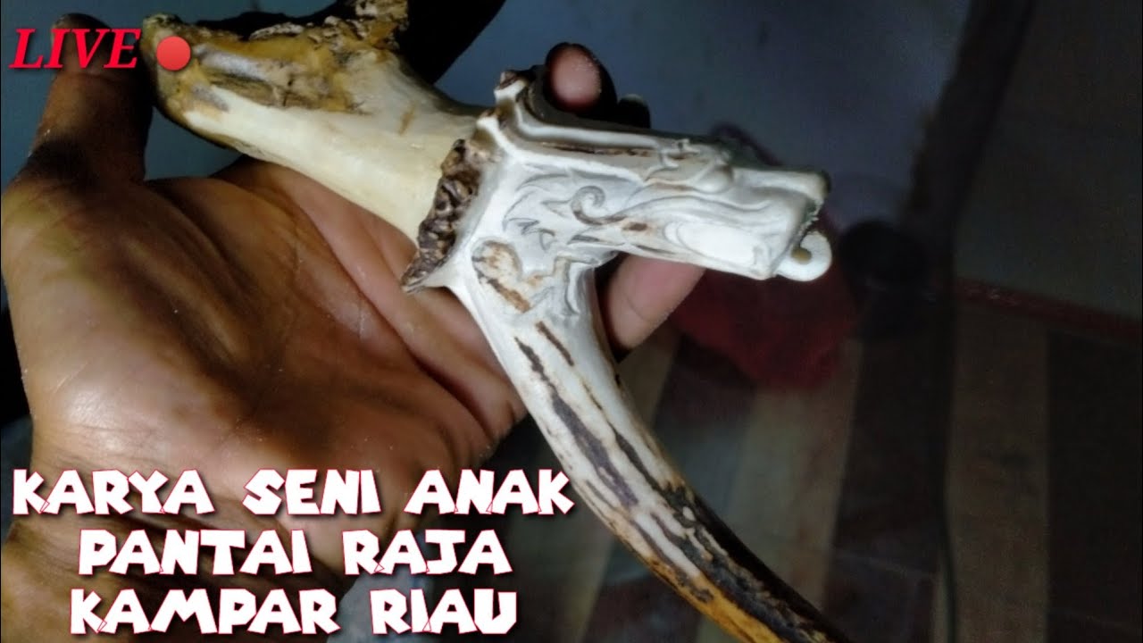 Proses Awal Ukiran Tanduk Rusa Untuk Gagang Pancing - YouTube
