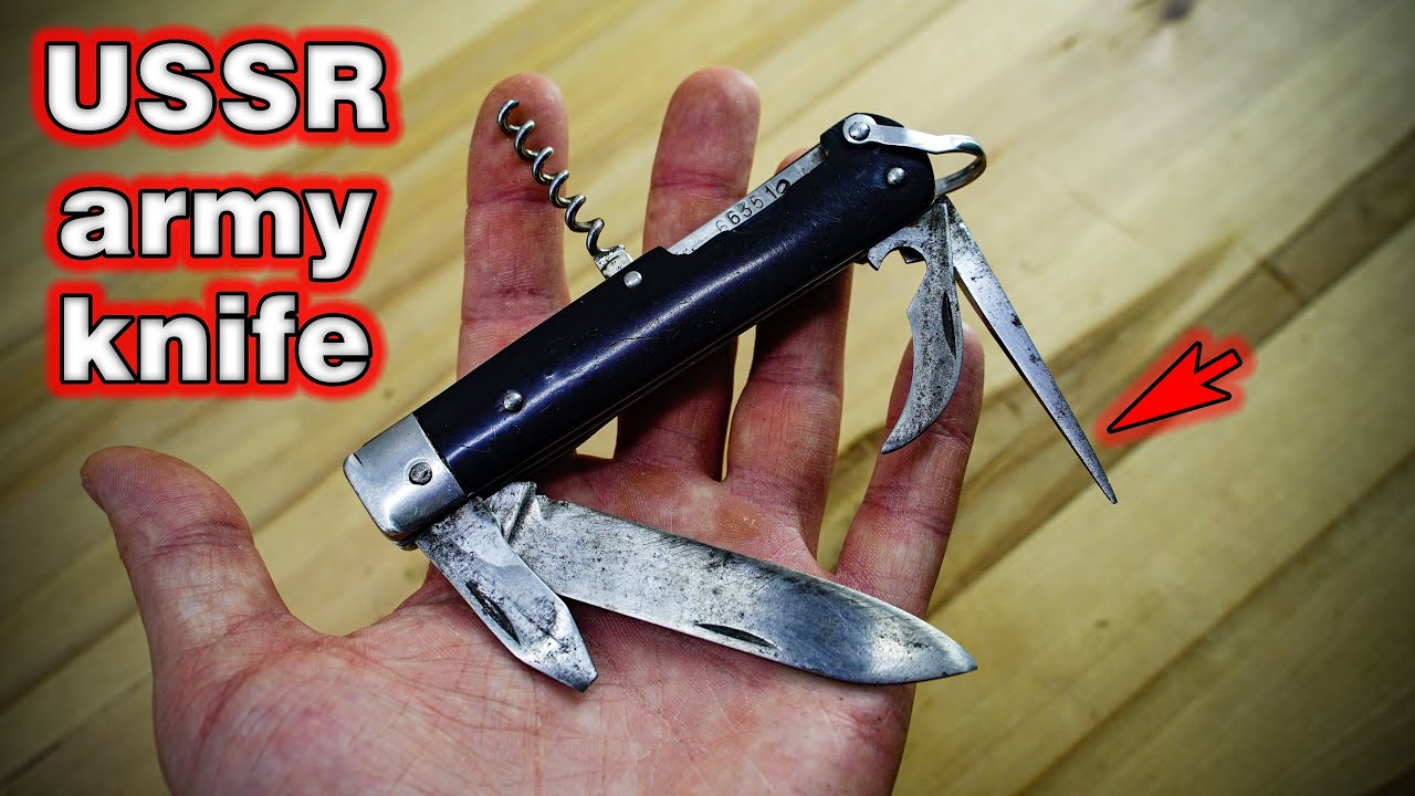 Rare USSR army knife in action - YouTube