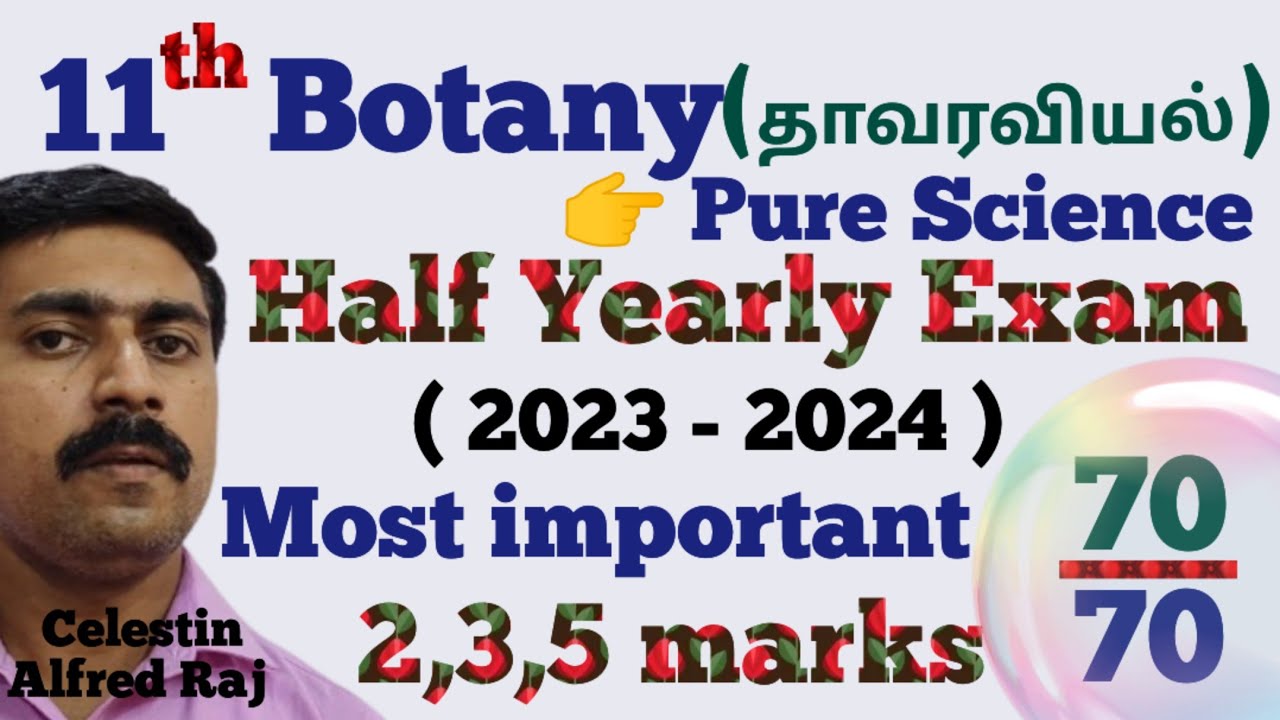 11 Botany|Pure Science|Most|important|2,3,5 marks|Questions|Half Yearly ...