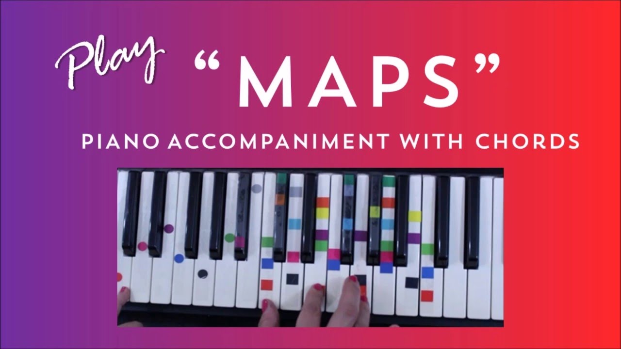 Maps - Easy Piano Tutorial - Maroon 5 - YouTube
