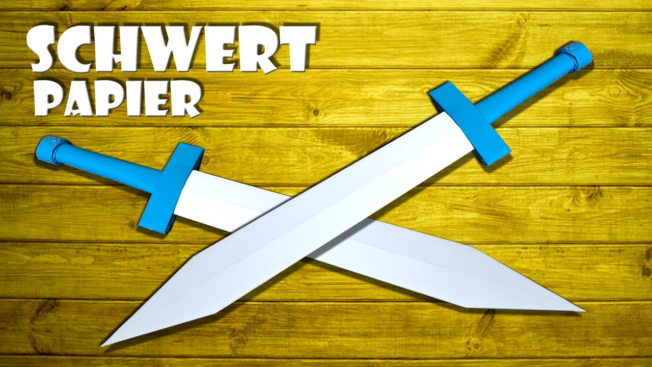 Schwert selber machen aus Papier Spielzeug basteln - black sword toy ...