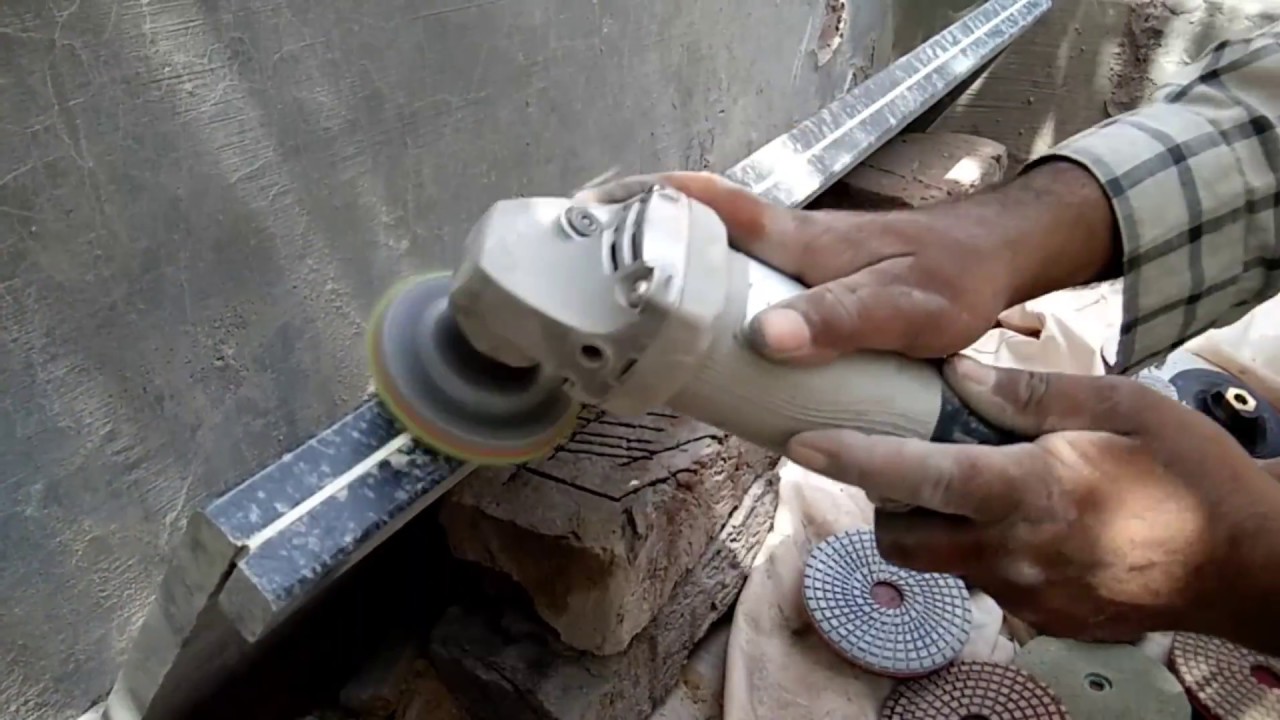 How to polish granite staircase edges || How to polish granite ...