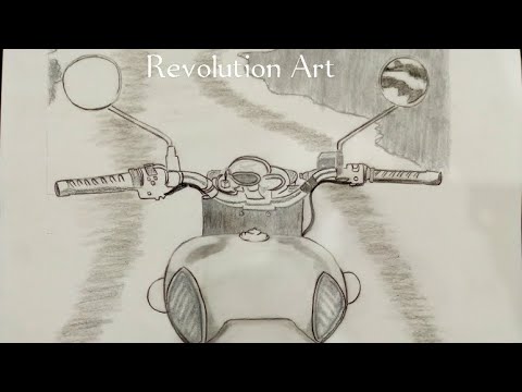 How to draw a Royal Enfield bullet (pencil Drawing) #bullet # ...