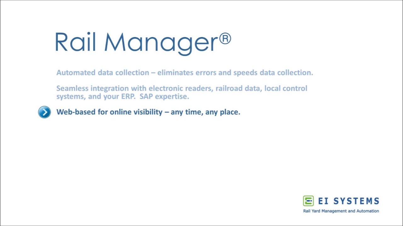 Rail Yard Management Automation - Rail Manager - YouTube