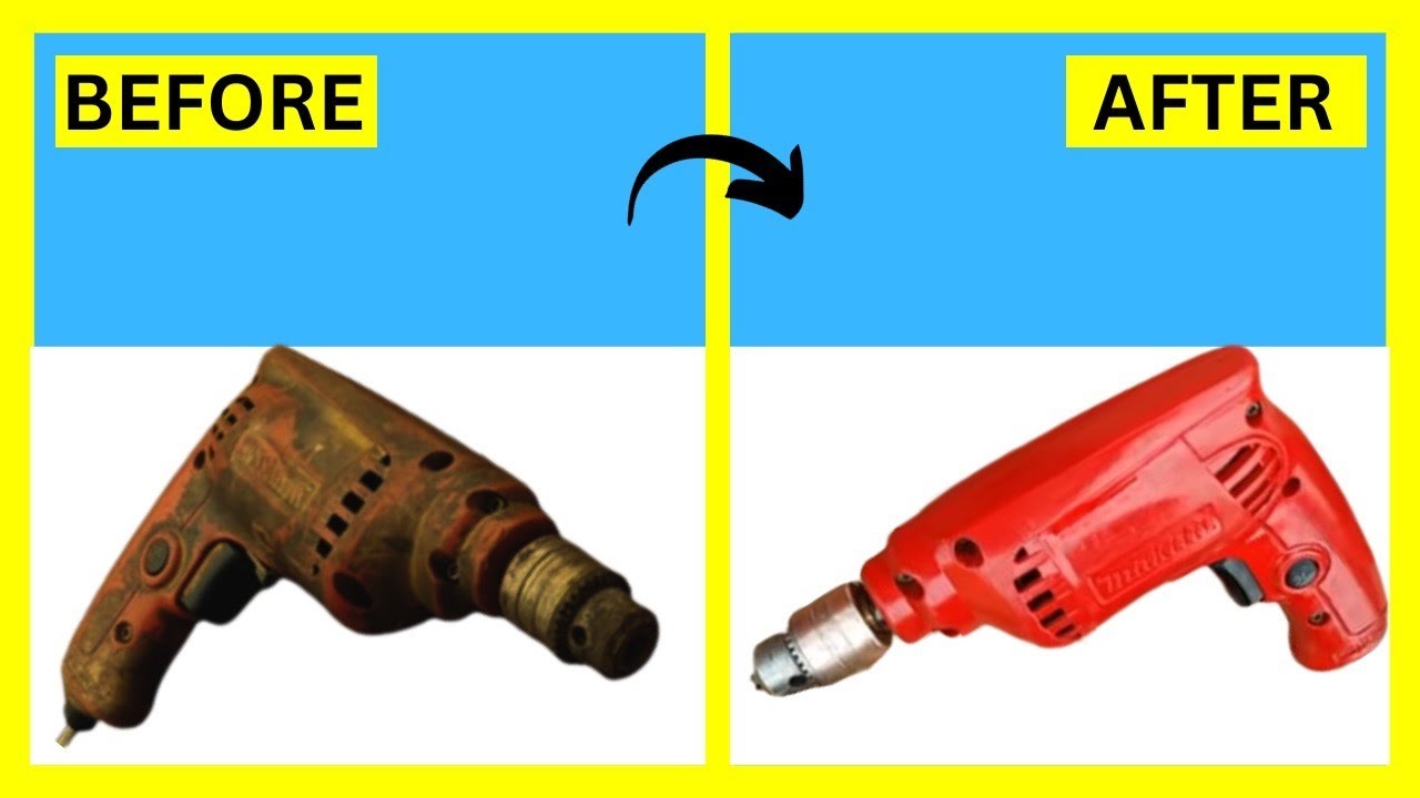Restoration Of Old Electric Drill | Restore Old Rusty Electric Drill ...