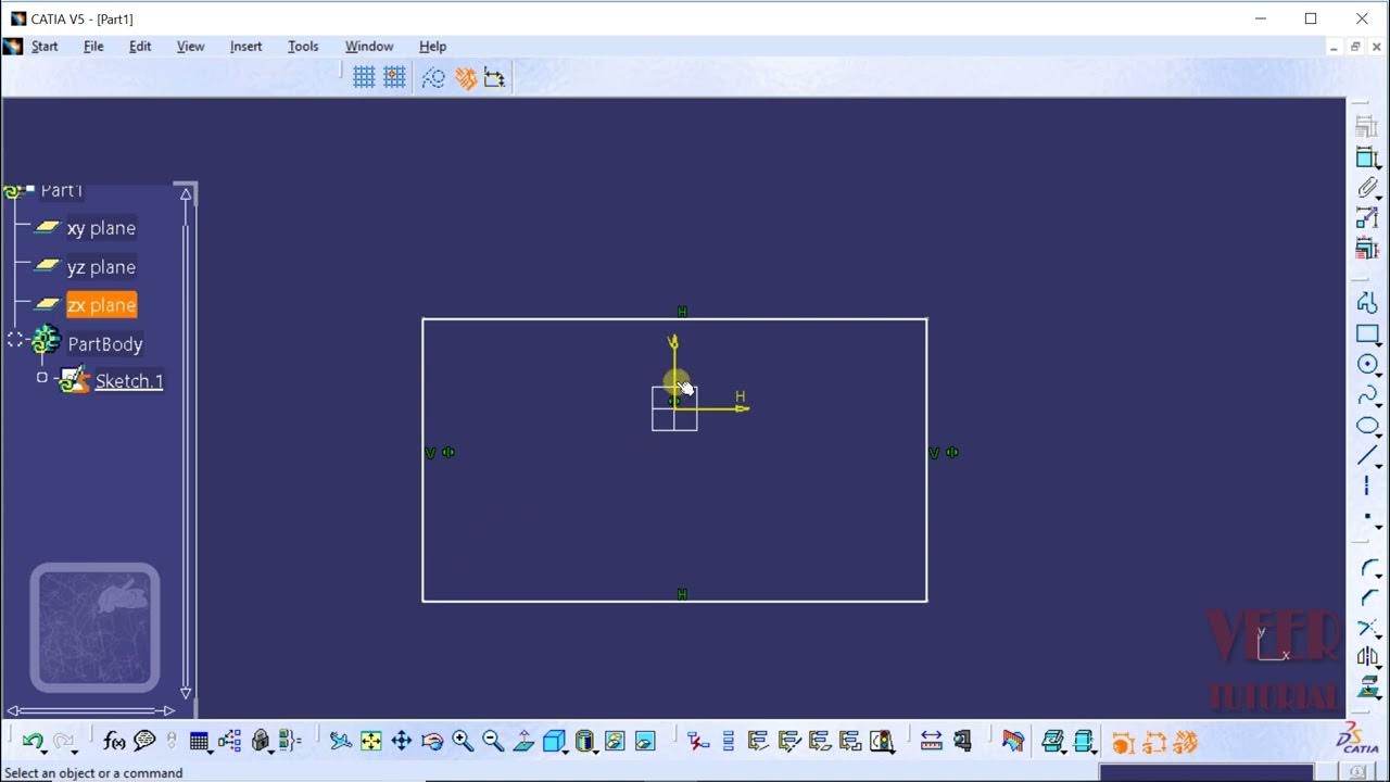 20 CATIA V5 | Tutorials | Sketch | Constraint 3 symmetry - YouTube