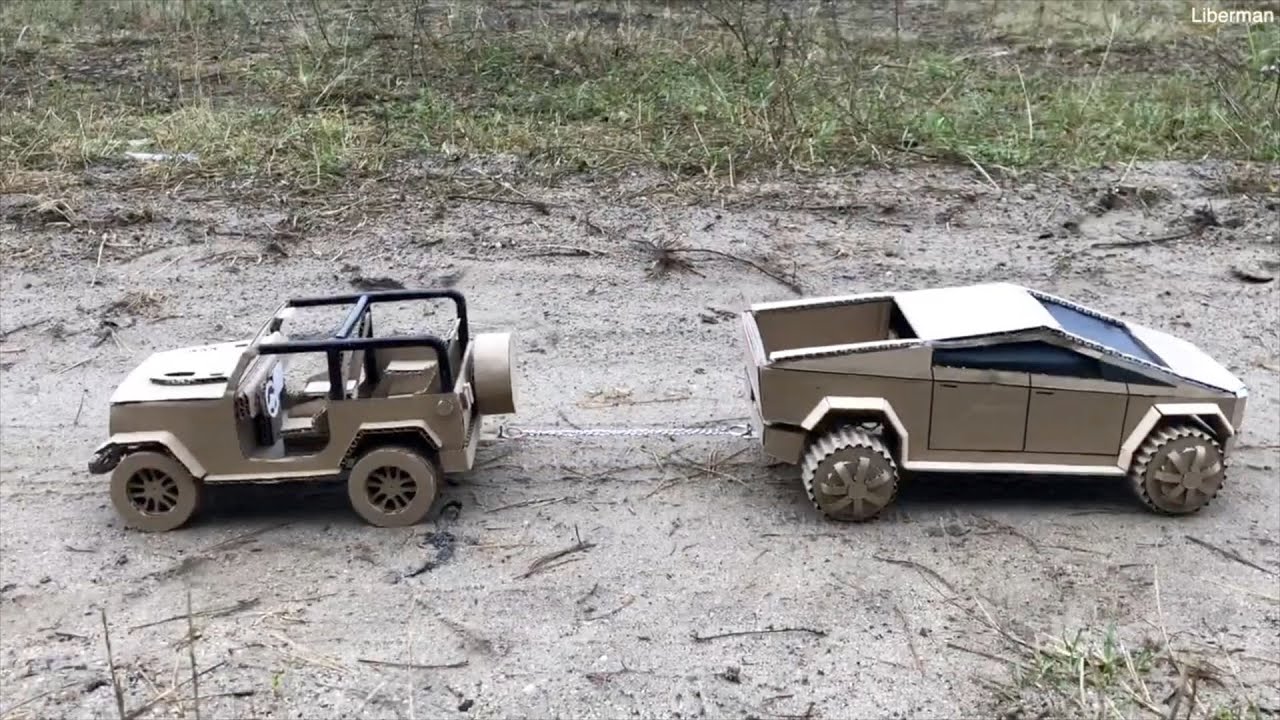 Amazing battle of the electric future. TESLA CYBERTRUCK vs JEEP ...