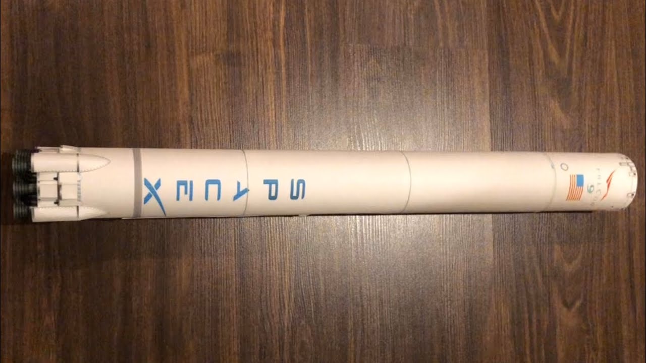 Falcon 9 v1.0 Booster paper model 1:50 - YouTube