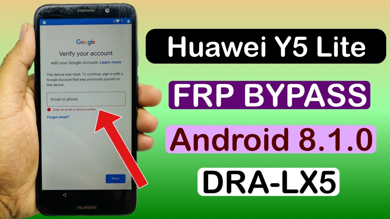 Huawei Y5 Lite (DRA-LX5) FRP Bypass . Google Account Remove //New ...