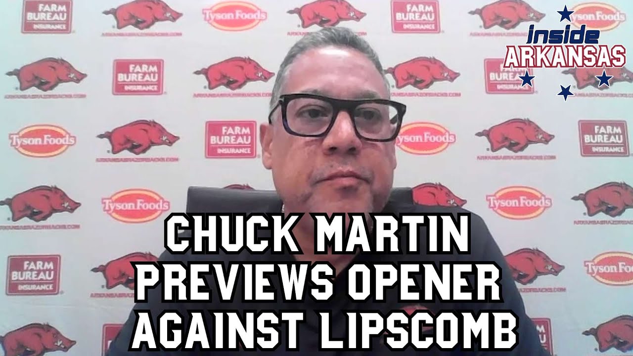 Chuck Martin Previews Arkansas' Opener With Lipscomb - YouTube