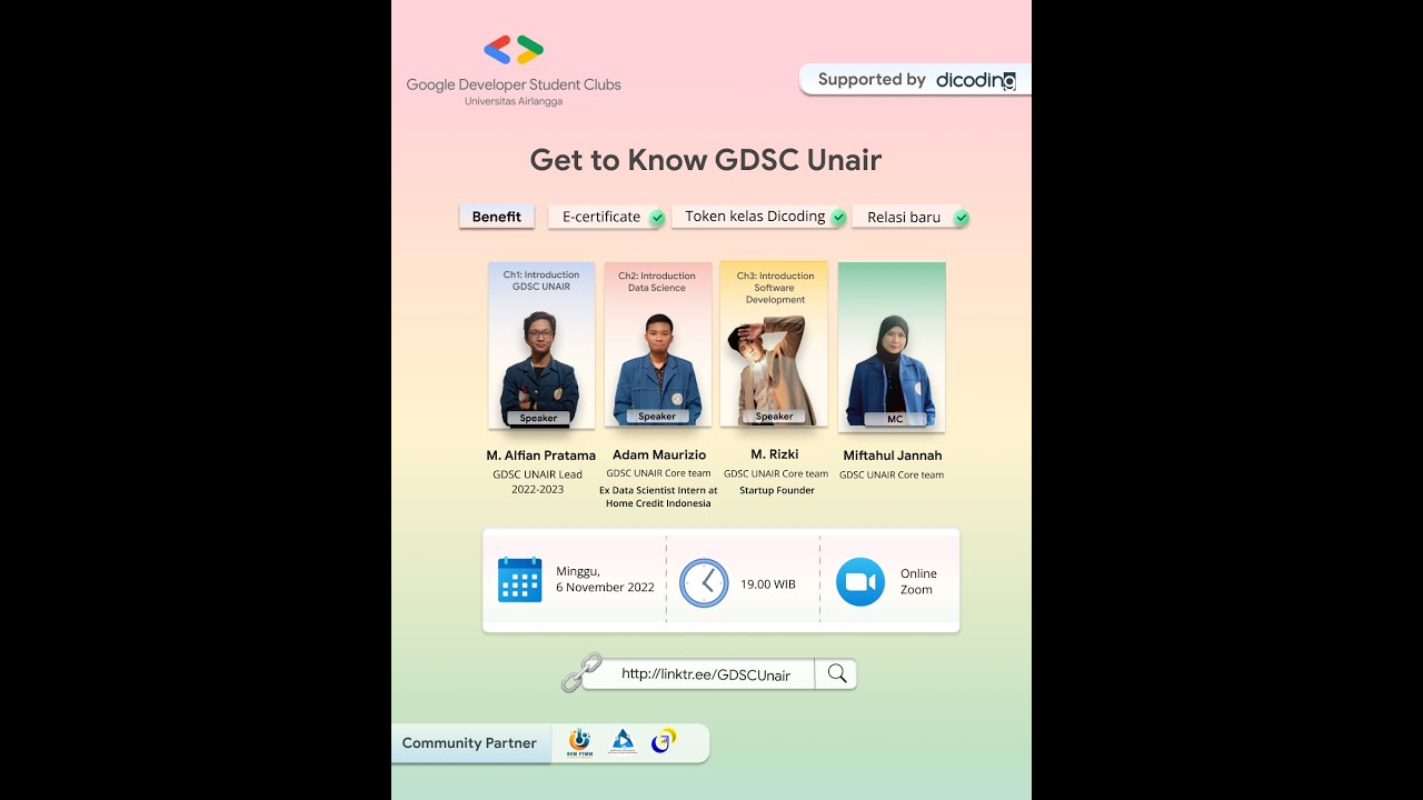 Info Session GDSC Unair 2022 : Get To Know GDSC Unair - YouTube