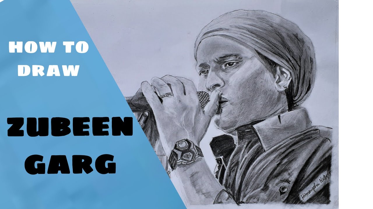 How to Draw || ZUBEEN GARG || step by step || - YouTube