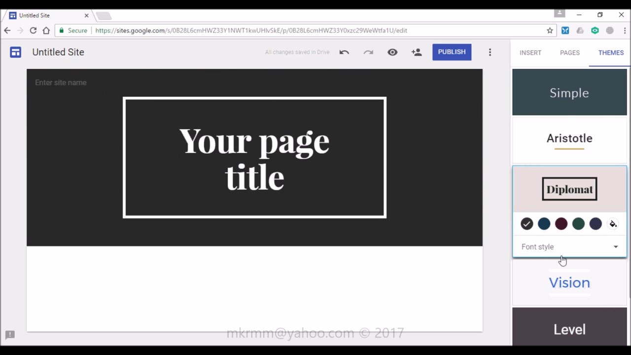 Google Sites 01 Sign In & Interface الدخول وواجهة الاستخدام - YouTube