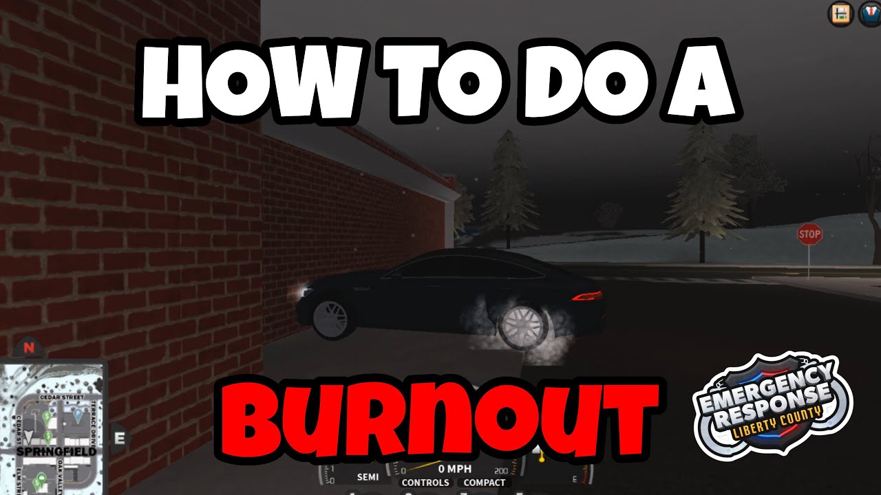 How to do a BURNOUT in ER:LC - YouTube