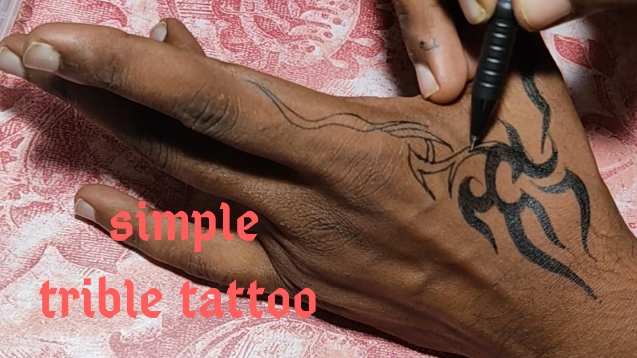 Best tribal tattoo design on hand - YouTube