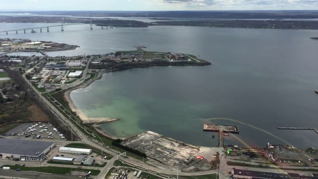Gabriel flying over Naval Station Newport Rhode Island - YouTube