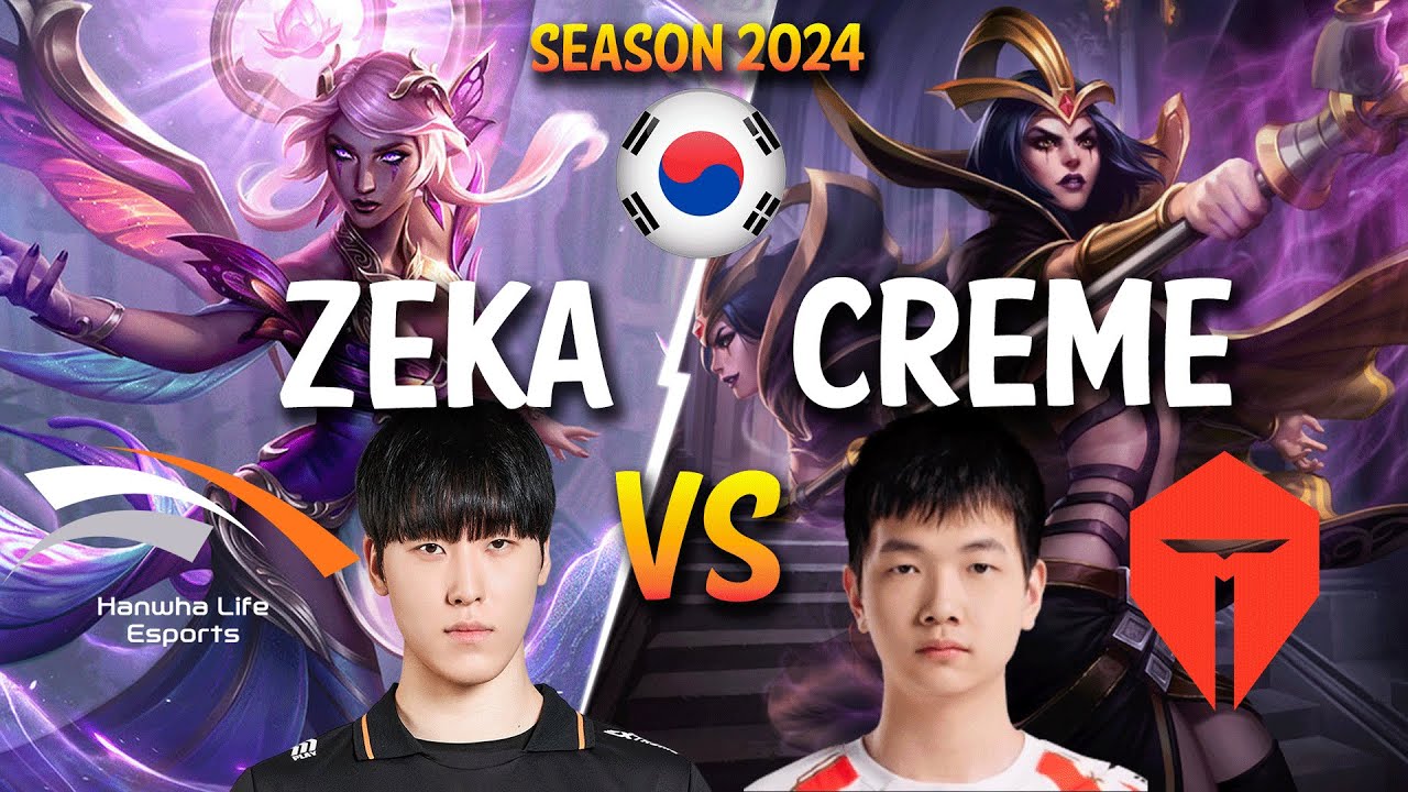 HLE Zeka vs TES Creme - Zeka KARMA vs Creme LEBLANC Mid - Patch 14.5 KR ...