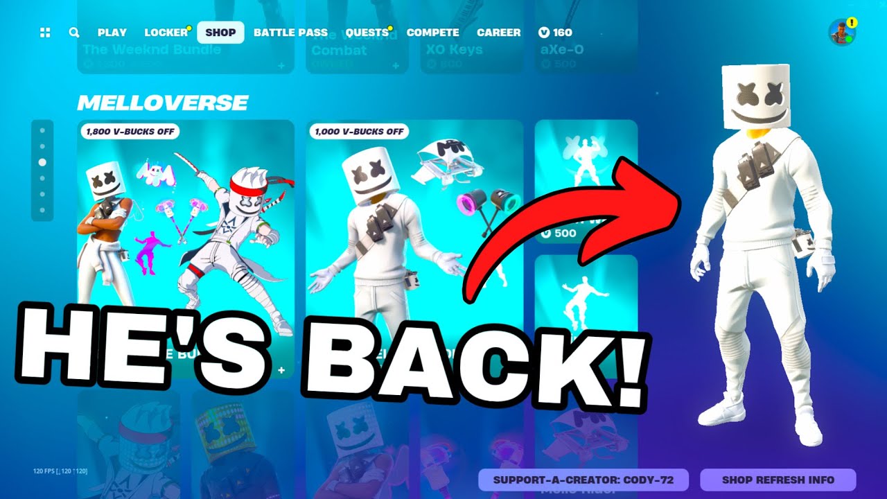Marshmello Bundle BACK After 595 Days! *NEW* Lo-Fi HeadBang Emote Out ...