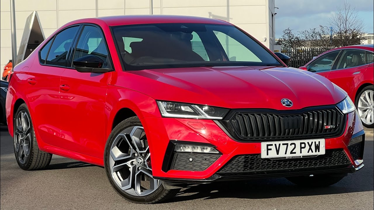 FV72PXW Skoda Octavia 2.0TDI vRS 4x4 DSG Velvet Red Metallic - YouTube