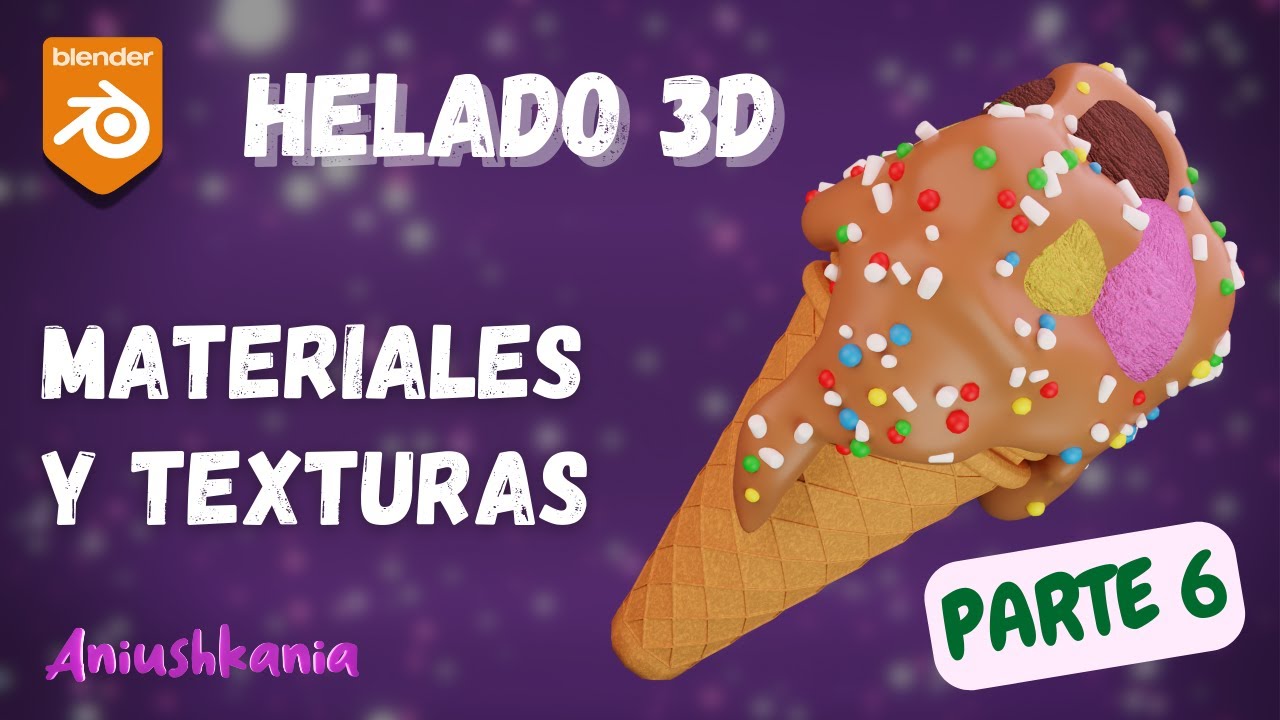 Helado 3D: Materiales y Texturas 🍦 || Parte 6 (Tutorial Blender) - YouTube