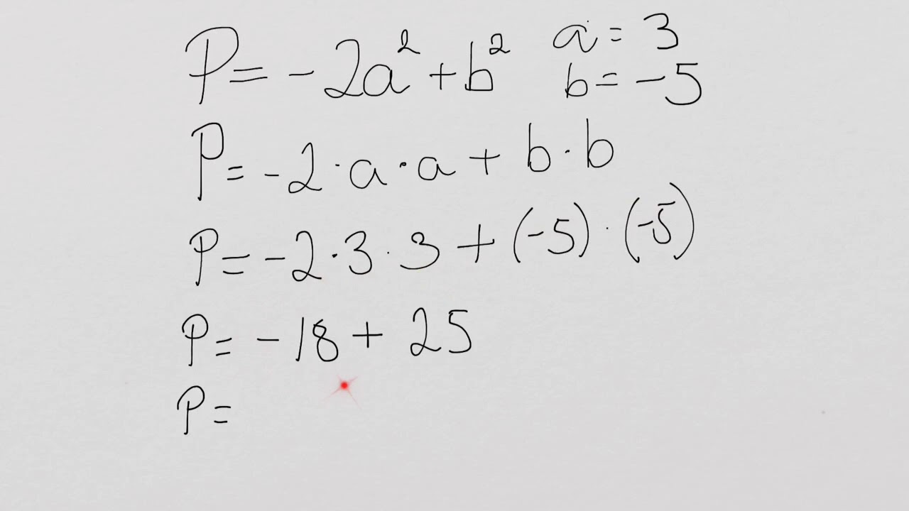 Formel med potens og negative fortegn - YouTube