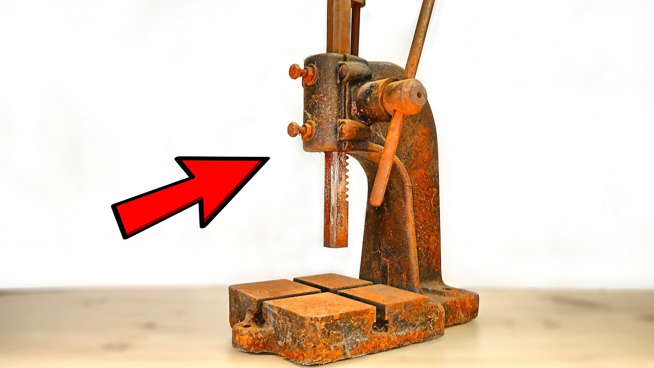 Very Rusted Press Restoration - YouTube
