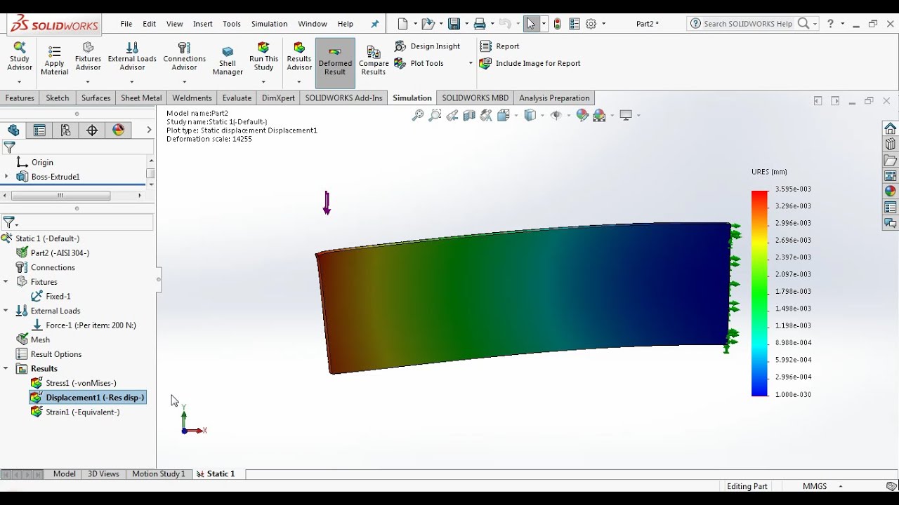 Solidworks Simulation tutorial | Steel Structure Simulation in Solidworks / Bar structure - YouTube