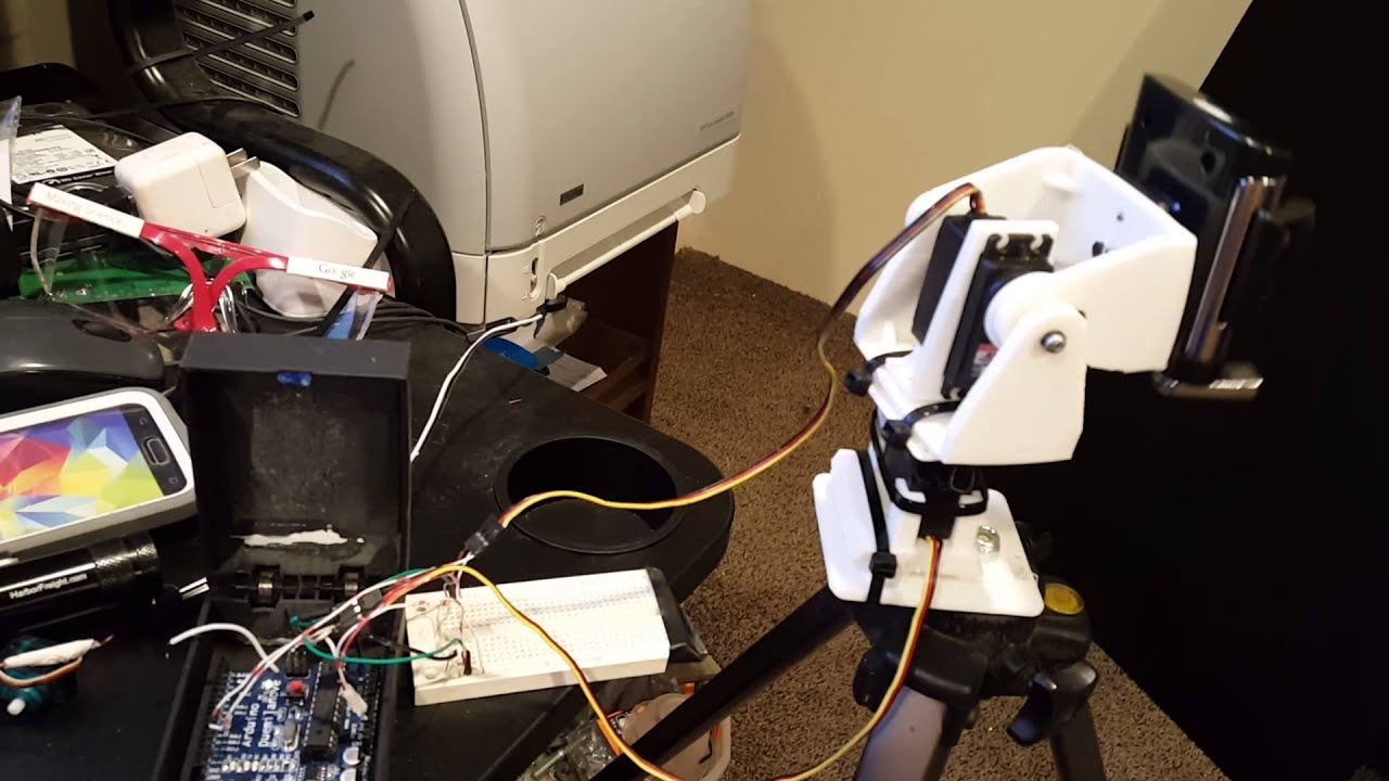3d Printed Arduino Pan Tilt Servo Control Test - YouTube