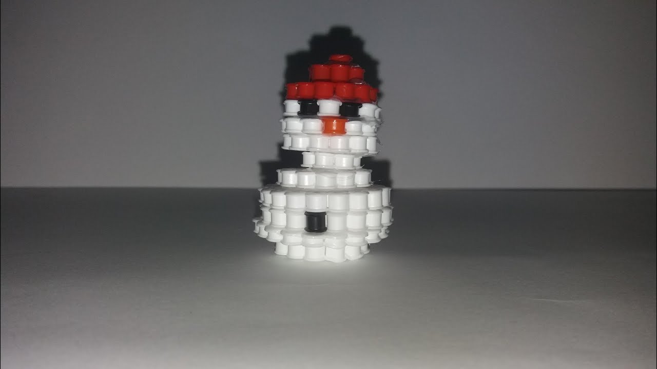 Snowman | Perler Beads 3D - YouTube