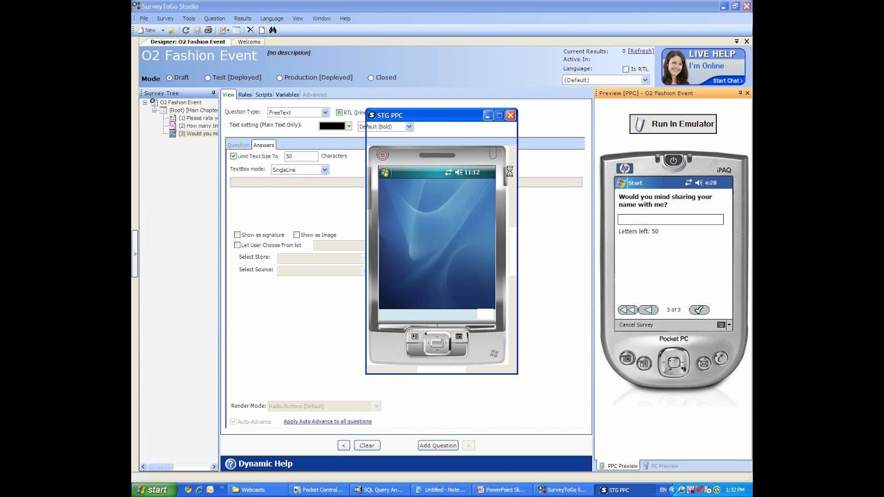 Creating a basic Tablet Survey - YouTube