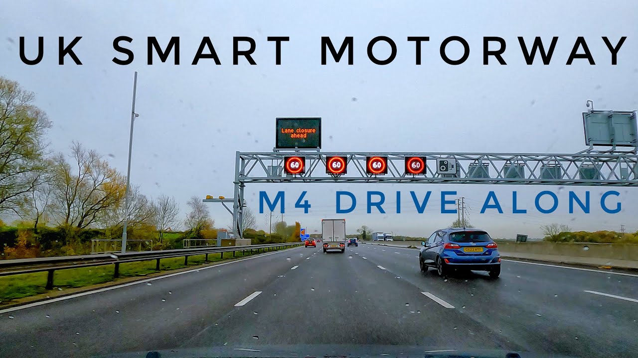 Driving on the UK Smart Motorway M4 - YouTube