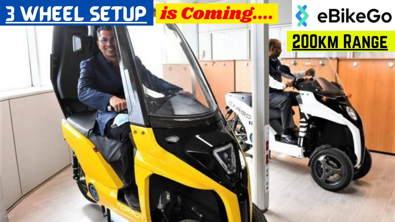 EBikeGO (Velocipedo) 3 Wheel Setup is Coming....!! 200km Range ...