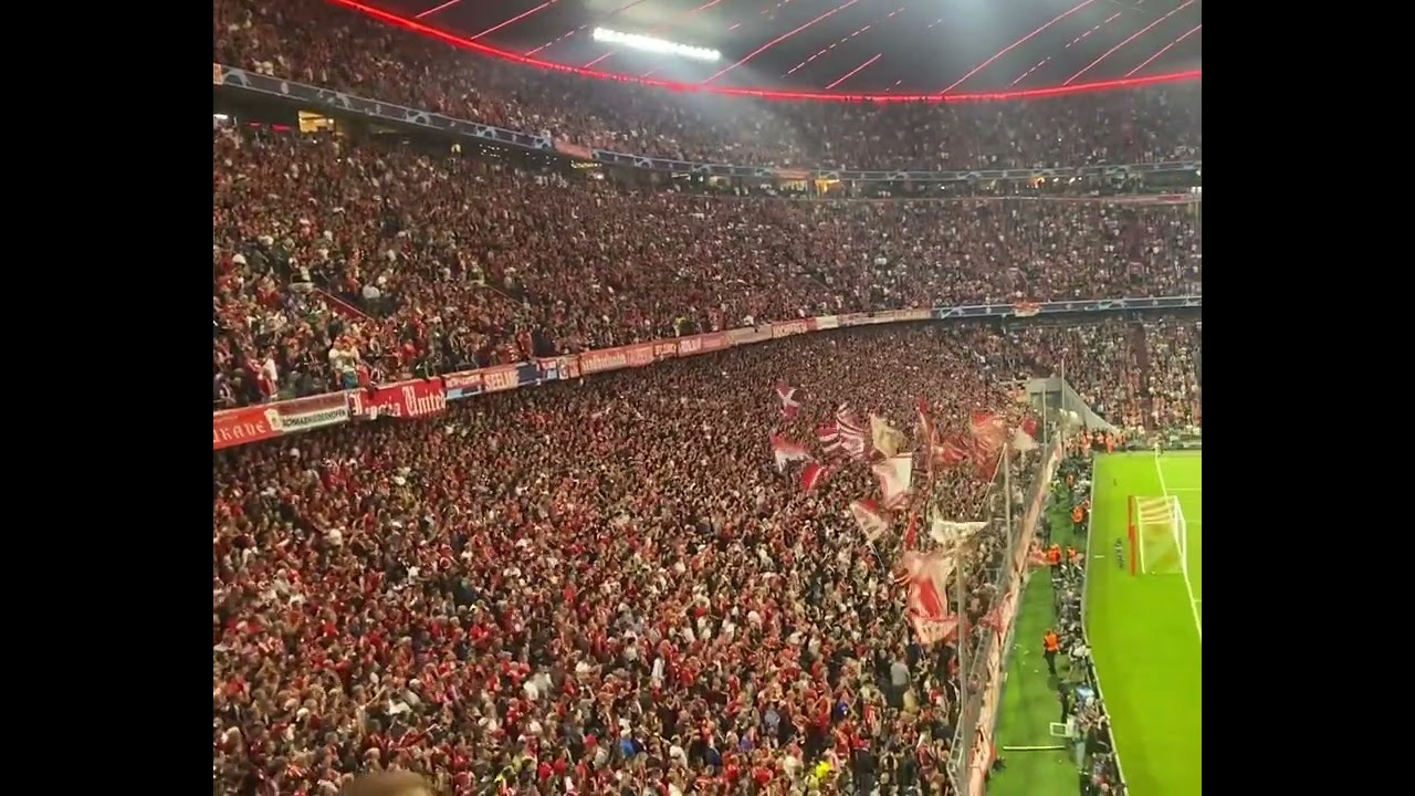 Bayern Munich Fans Going Crazy After First Goal Vs Barcelona - YouTube