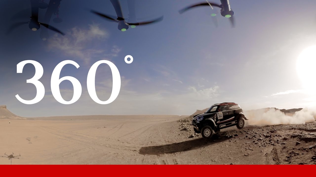 MINI JOHN COOPER WORKS - 360° Drone Rally au Dakar 2017 - YouTube