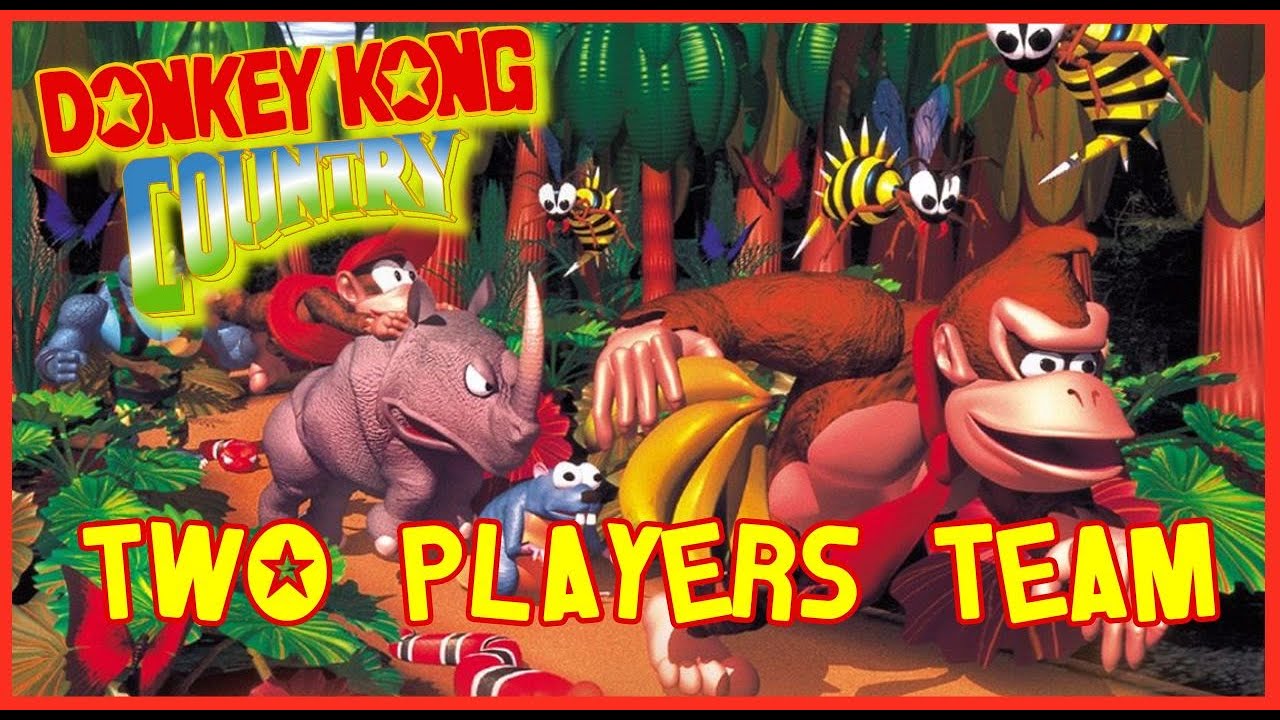 DONKEY KONG COUNTRY (TWO PLAYERS TEAM) COOPERATIVO VINICIUS | LONGPLAY ...