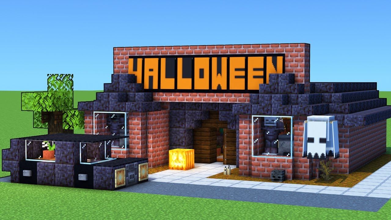 How To Make A Halloween Costume Store In Minecraft - YouTube