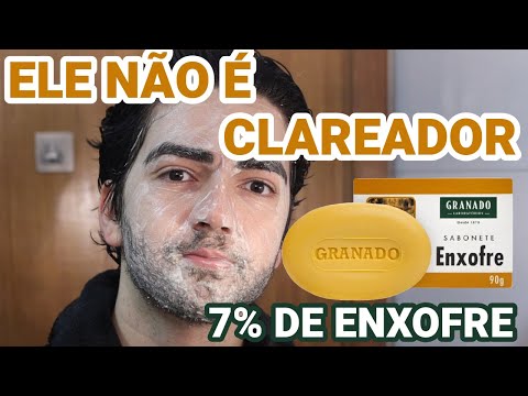 SABONETE ENXOFRE GRANADO! PARA PELE OLEOSA E ACNEICA! ADEUS FOLICULITE - 7% DE ENXOFRE