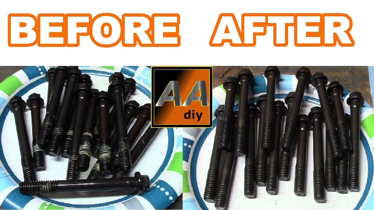Cleaning ARP Style Head Bolts or Studs - YouTube